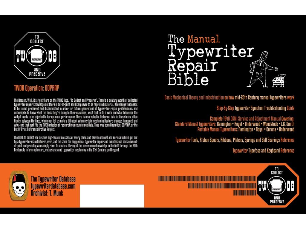 The Manual Typewriter Repair Bible