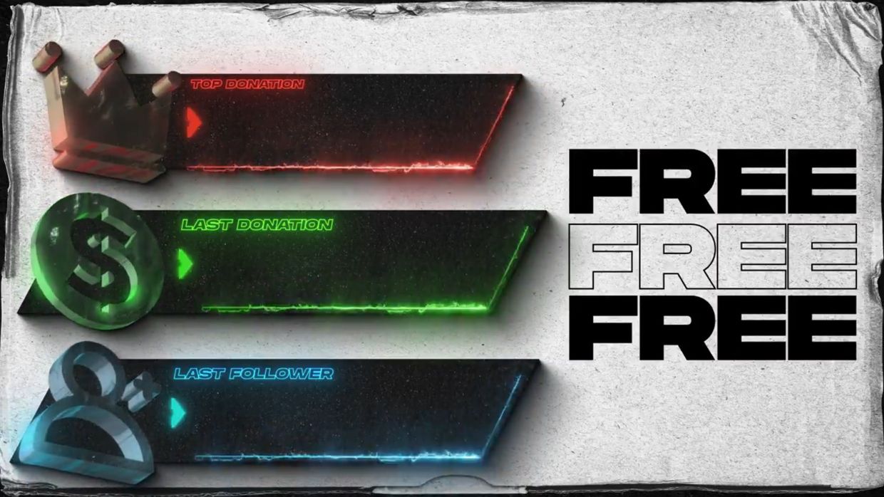 FREE Donation+Follower Overlays