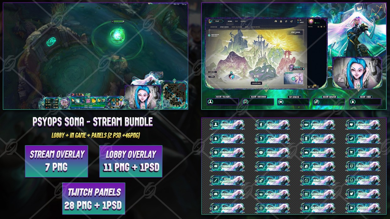 🔥PSYOPS SONA - STREAM BUNDLE [46 PNG + 2 PSD]