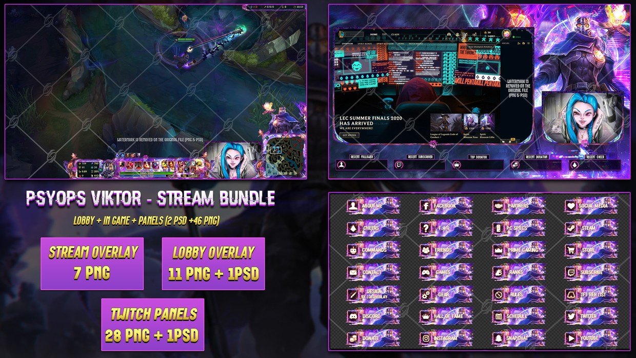 🔥PSYOPS VIKTOR - STREAM BUNDLE [46 PNG + 2 PSD]