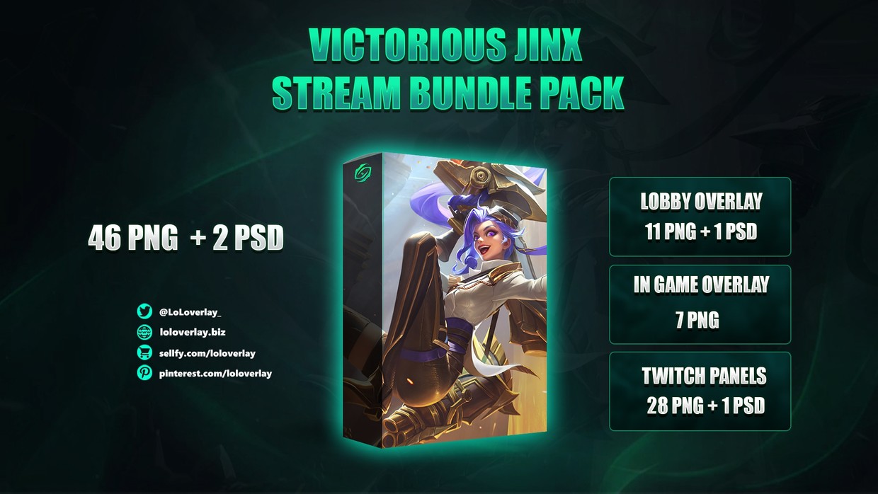 🏆🔥VICTORIOUS JINX - STREAM BUNDLE [46 PNG + 2 PSD]