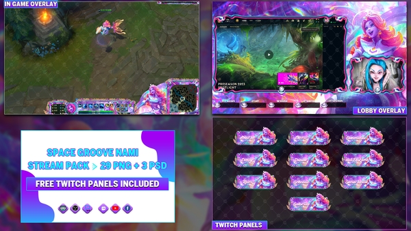 🌠 SPACE GROOVE NAMI - STREAM BUNDLE (+ FREE TWITCH PAN