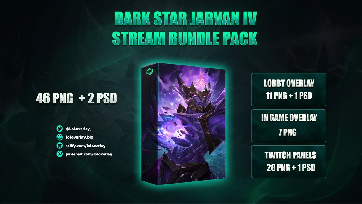 🔥DARK STAR JARVAN IV - STREAM BUNDLE [46 PNG + 2 PSD]