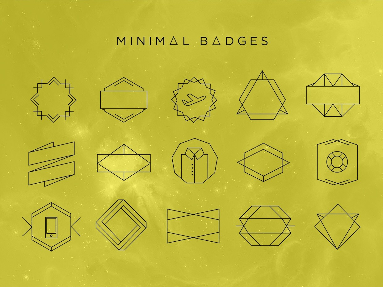 MINIMAL DESIGN BADGES (VECTOR , SVG, PSD)