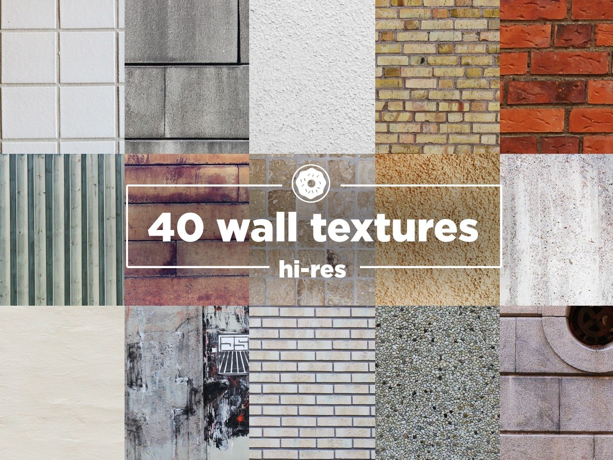 40 Hi-res wall textures Pack