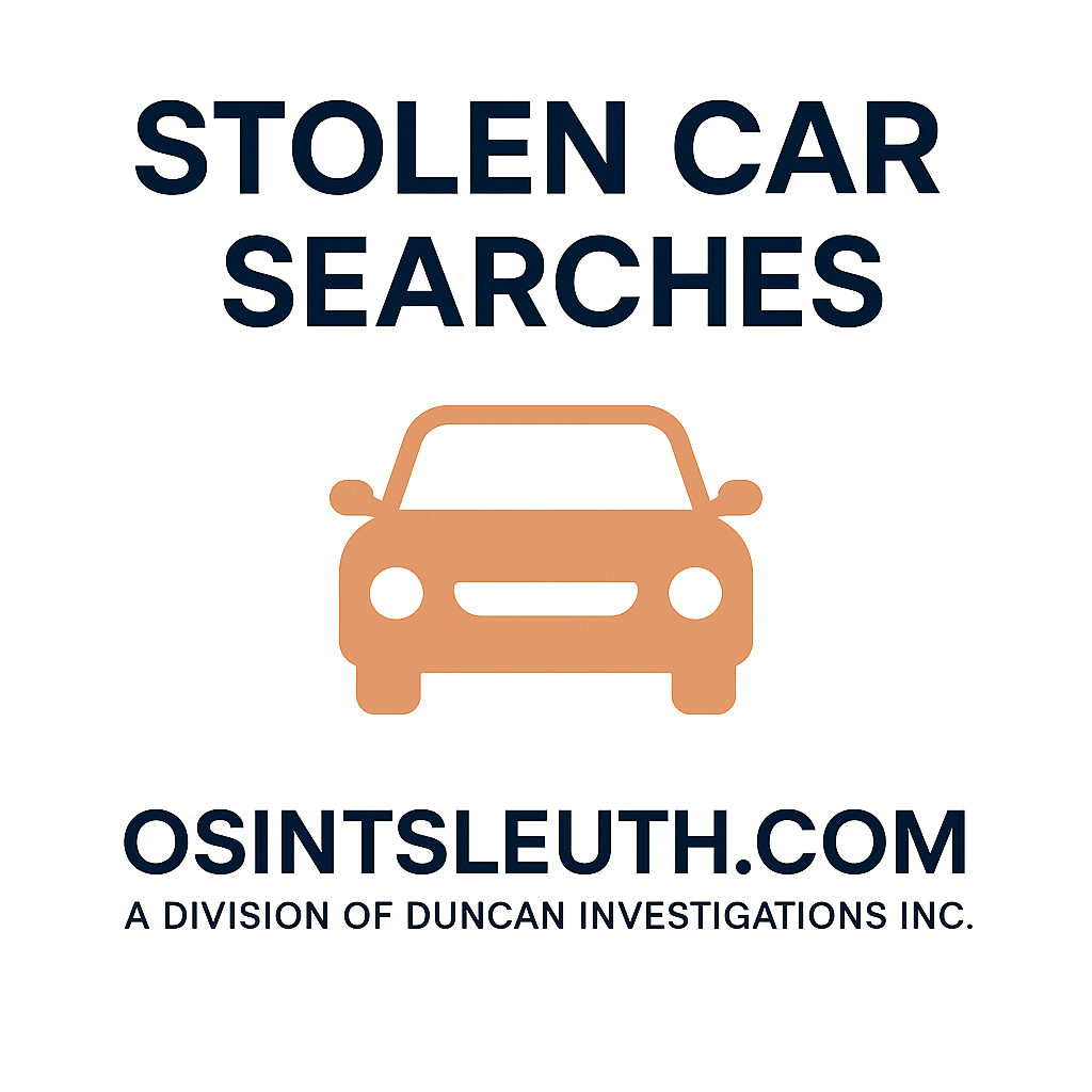 OSINT Sleuth offers a stolen vehicle search service in the USA using ...
