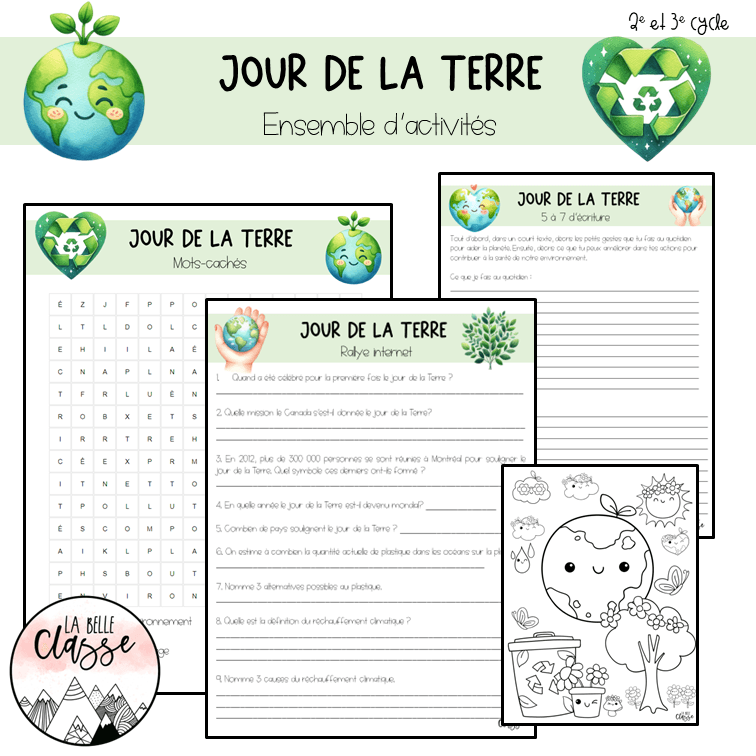 Jour de la Terre : ensemble d'activités