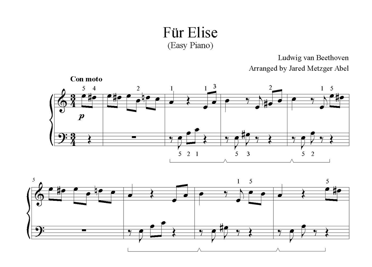 Fur Elise (Easy Piano)