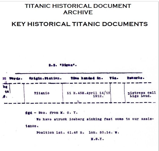 Titanic Key Documents - Download