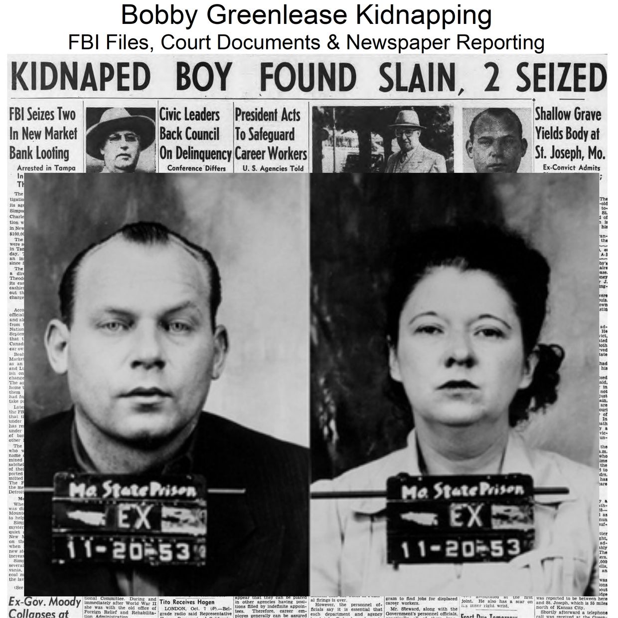 Bobby Greenlease Kidnapping FBI Files, Court Documents & Newspaper ...