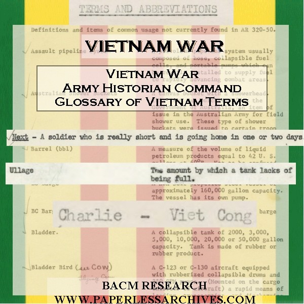Vietnam War: Glossary of Terms/List of Abbreviations - Download