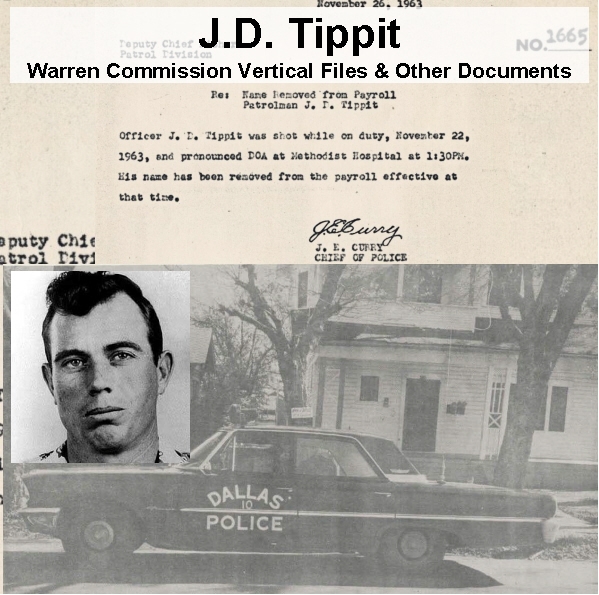 J.D. Tippit Warren Commission Vertical Files & Other Documents