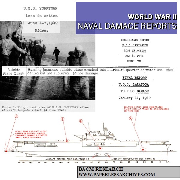 World War II Naval Damage Reports & Photos - Download