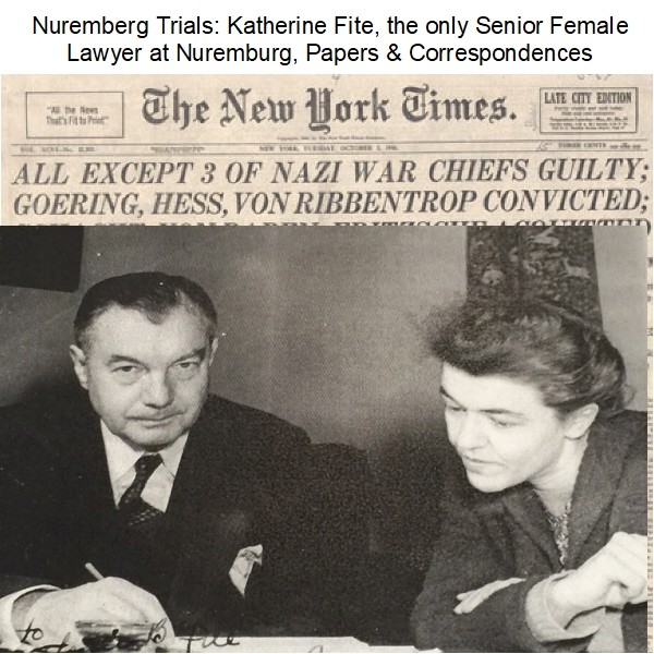 Nuremberg Trials-Katherine Fite, the only Senior Female Lawyer at ...