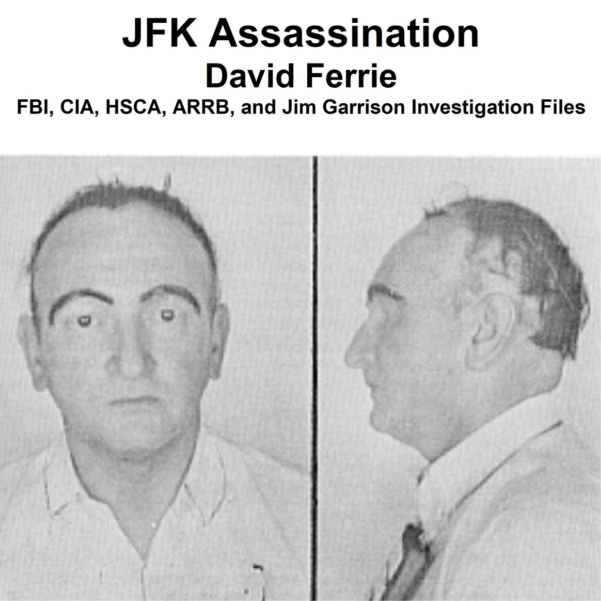 JFK Assassination - David Ferrie FBI, CIA, HSCA, ARRB, and Jim Garrison ...