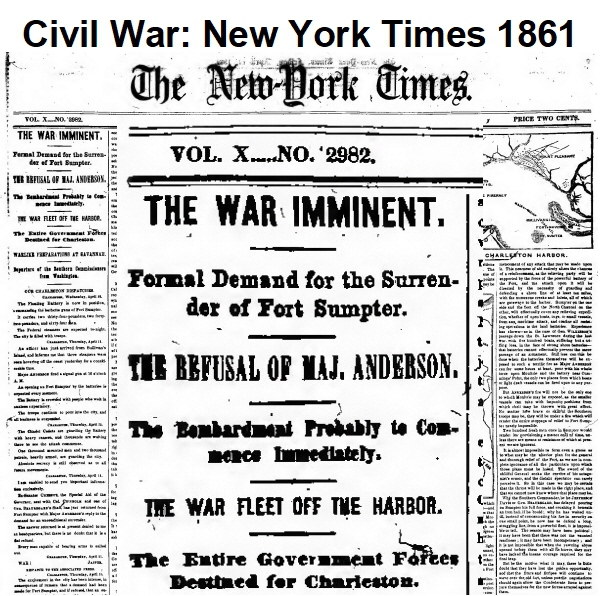 Civil War: New York Times 1861