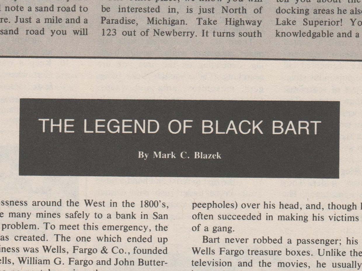 The Legend of Black Bart