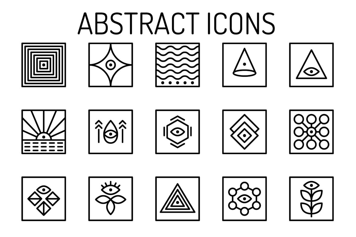 Abstract shape icons