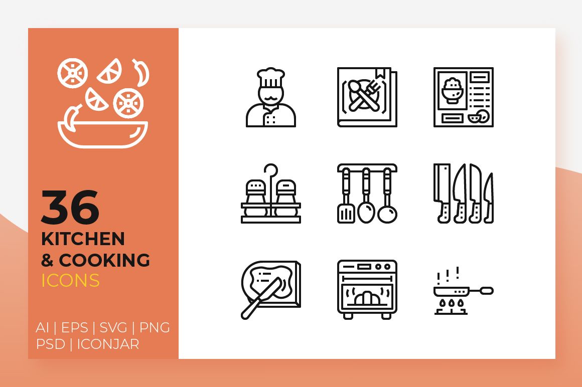 Kitchen & Cooking Icons