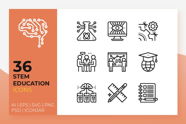 STEM Education Icons