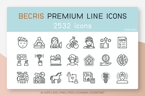 Becris Premium Line Icons