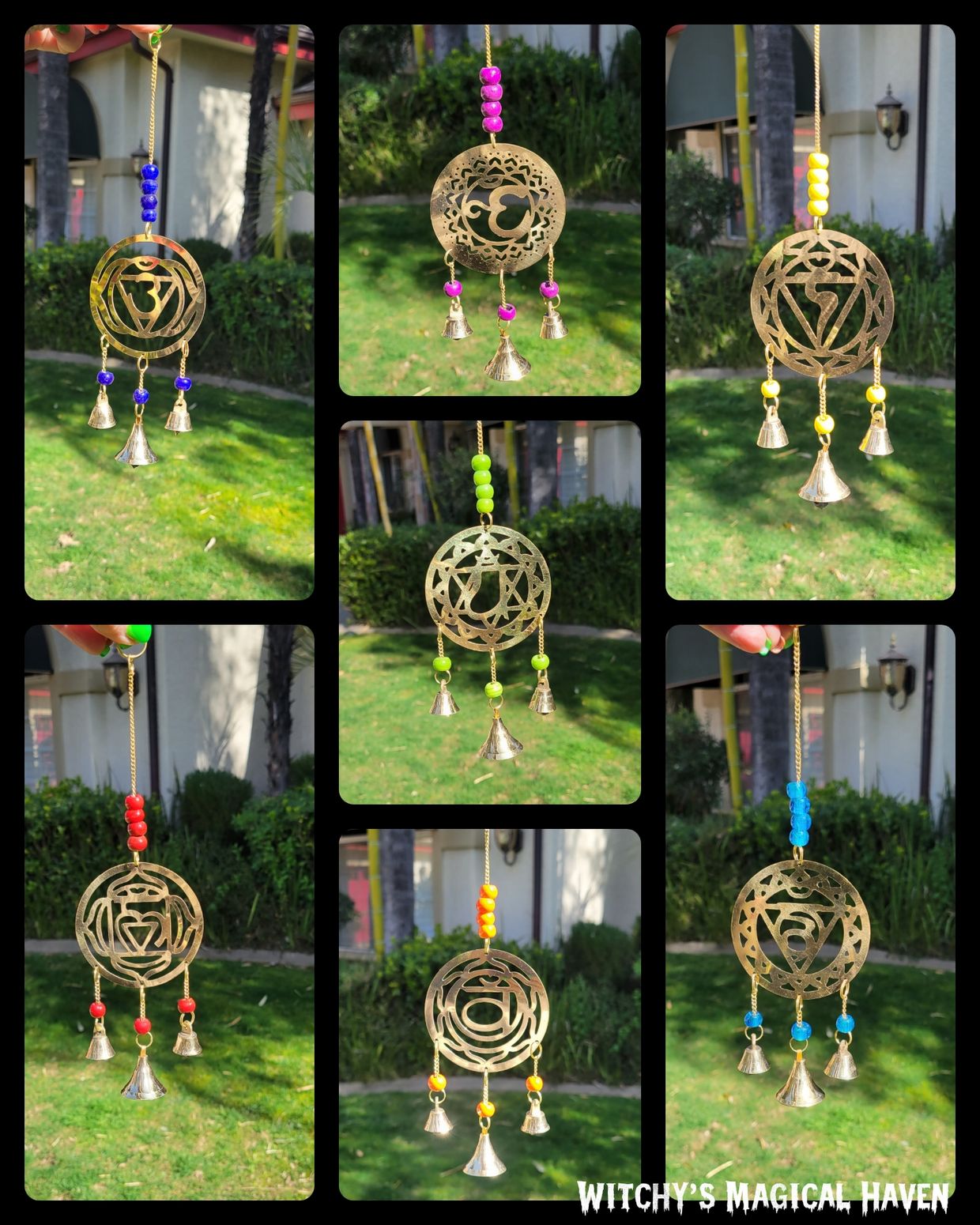 Chakra Wind Chimes with Beads and Bells