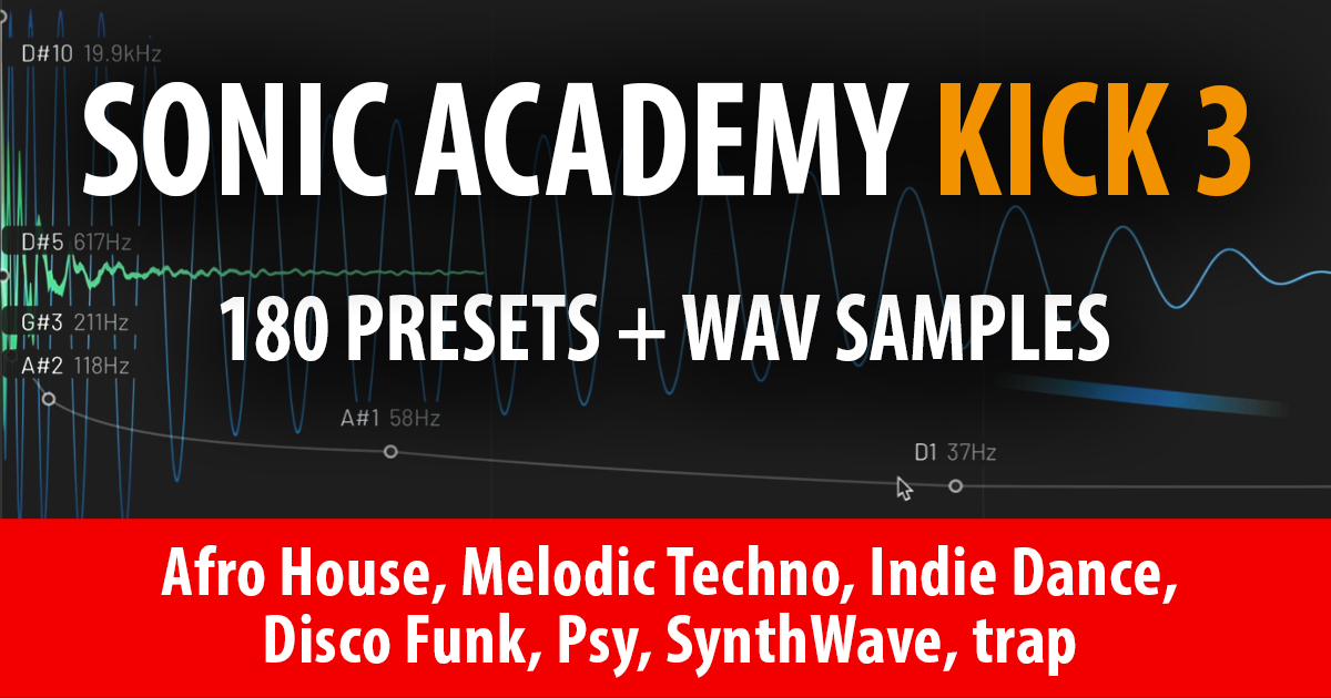 Kick 3 VSTi | 180 Presets + WAV Samples