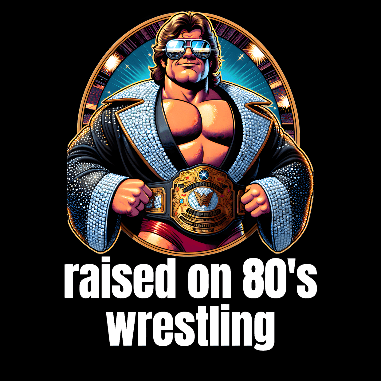 Raised on 80s Wrestling Pro Wrestling T-shirt