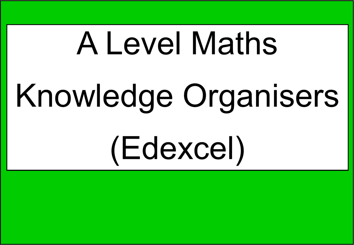 A Level Maths Knowledge Organisers