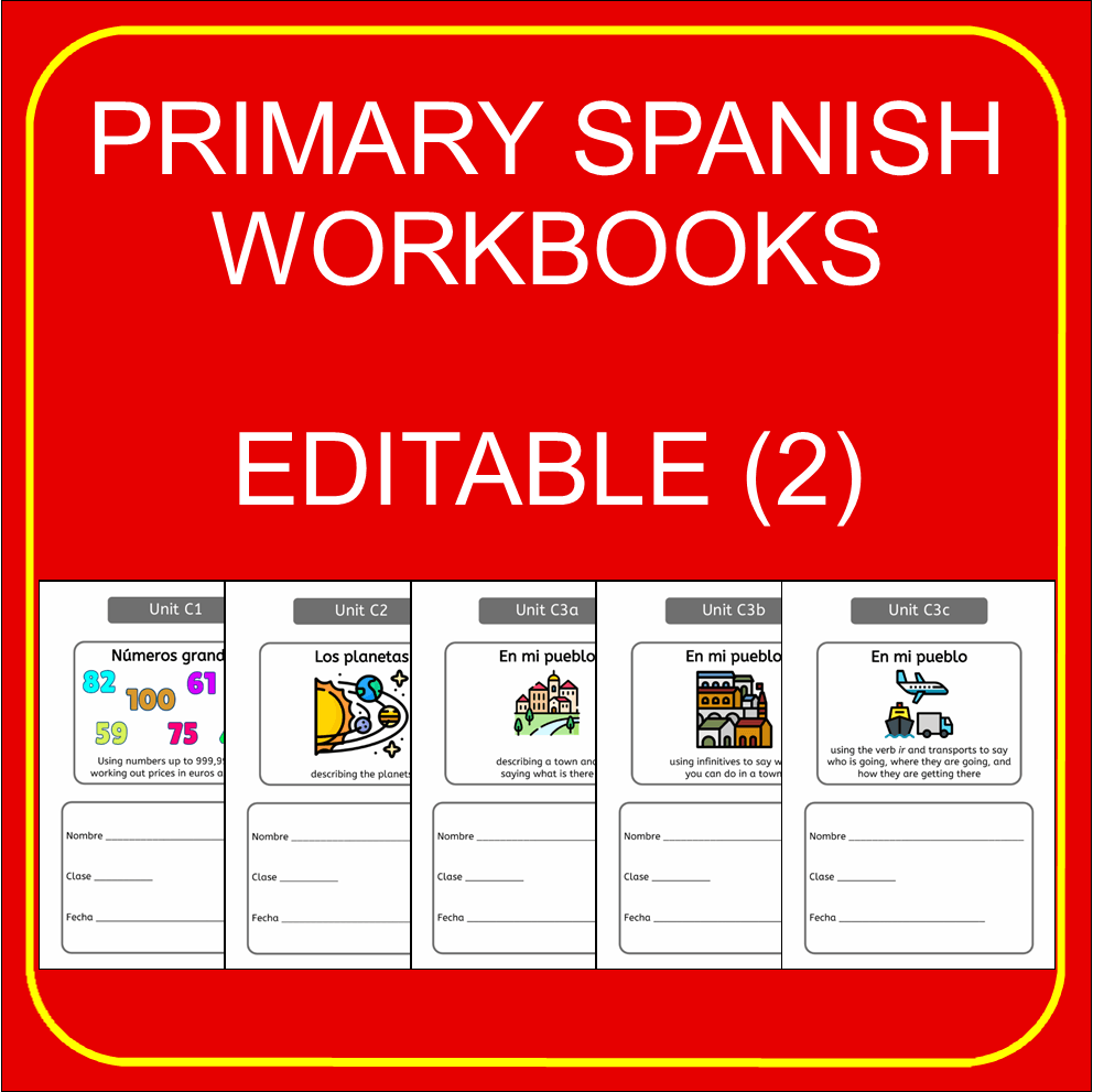 Primary Spanish Workbooks - editable (2)