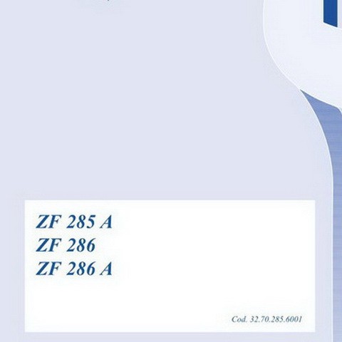ZF Marine ZF285A, ZF286, ZF286A Gearbox Repair Manual