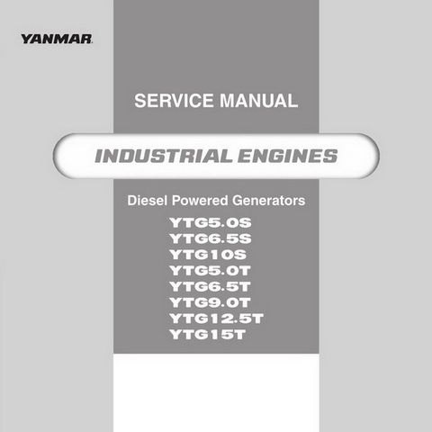 Yanmar YTG Series Diesel Powered Generators Repair Ser