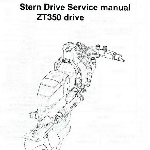 Yanmar ZT350 Stern Drive Repair Service Manual