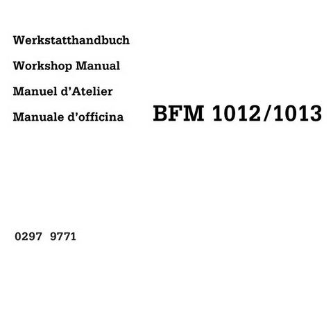 DEUTZ BFM 1012/E, BFM 1013/E Engine Service Repair Workshop Manual