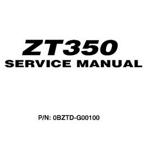 Yanmar ZT350 Marine Stern Drive Units Repair Service Manual