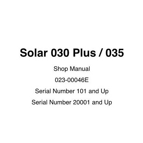 Daewoo Solar 030 Plus / 035 Track Excavator Service Repair Shop Manual