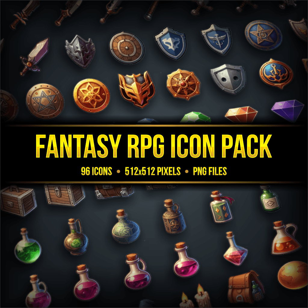 Fantasy RPG Game Inventory Icon Pack