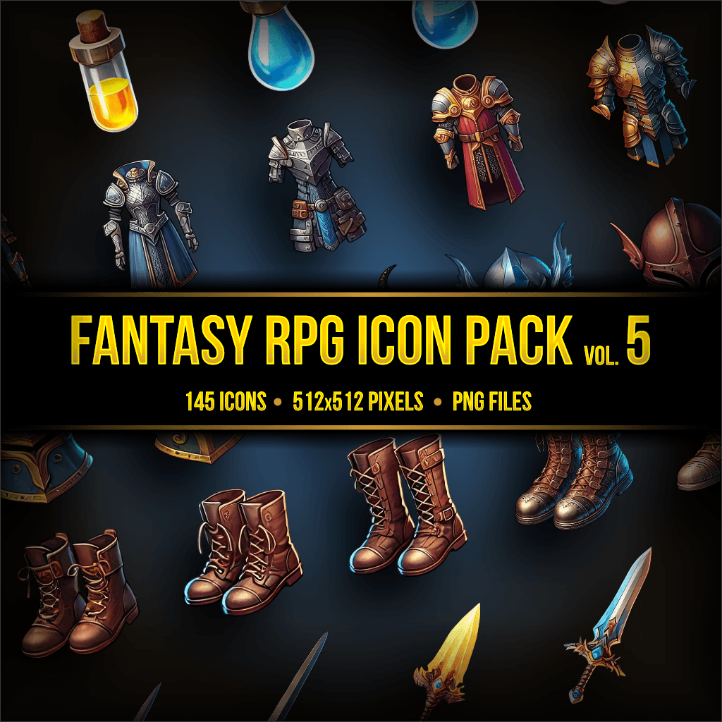 Fantasy RPG Game Inventory Icon Pack