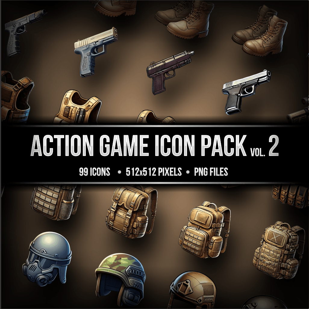 Action-Packed Military Game Inventory Icons