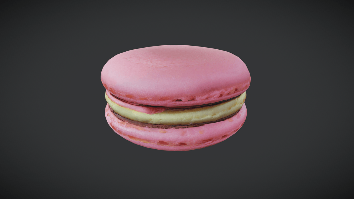 Macaron - Low Poly PBR 3D Model with 4K Textures