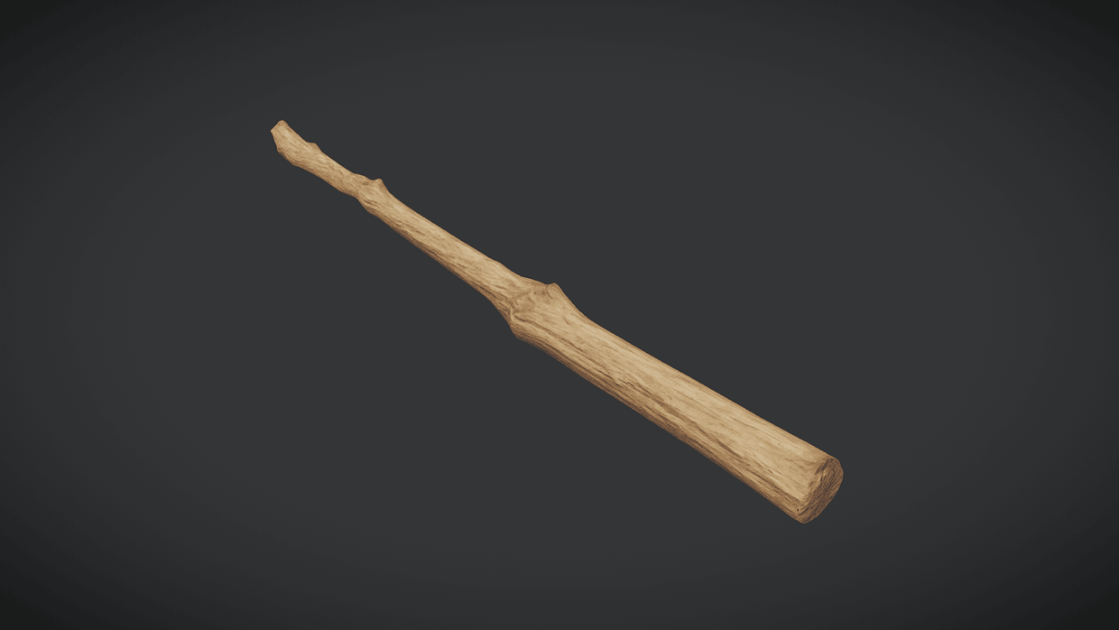 Wooden Stick 6 - Low Poly PBR 3D Model with 4K Textures