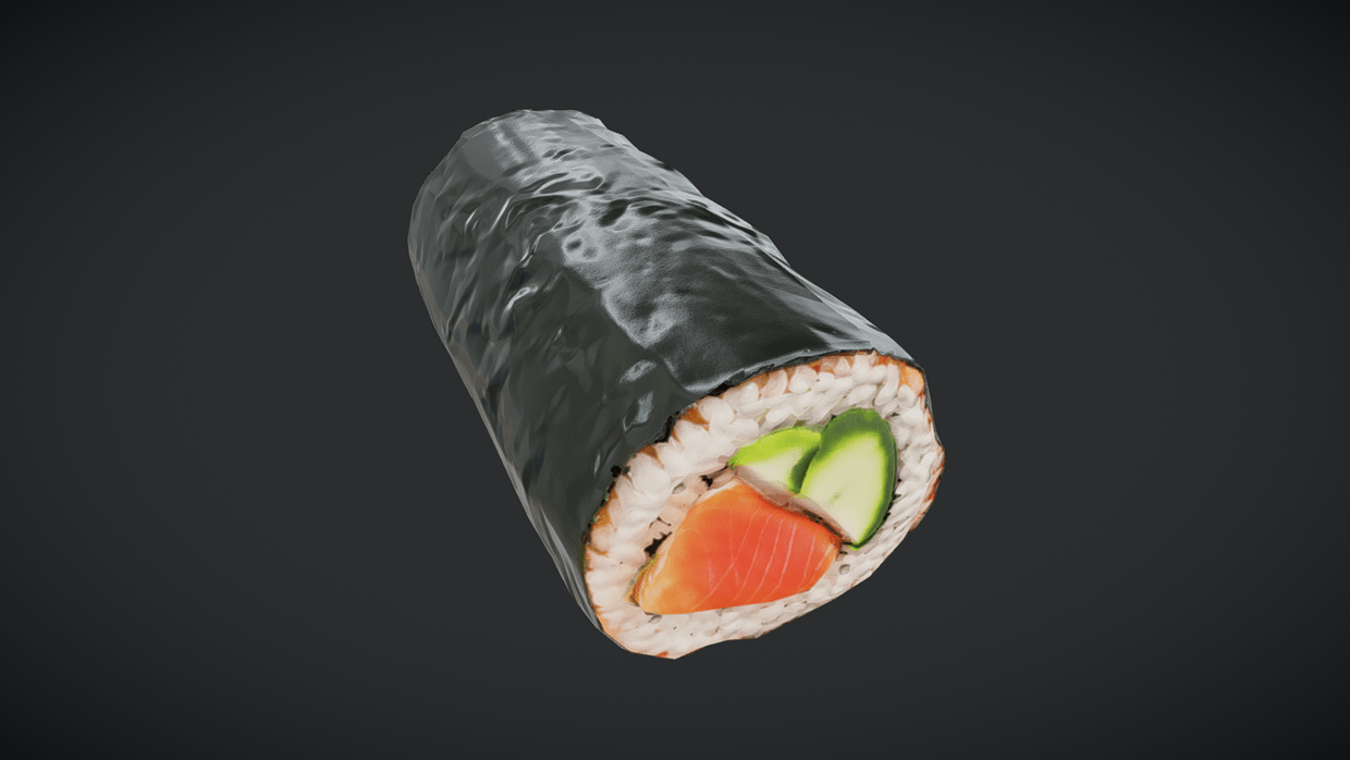 Sushi Maki - Low Poly PBR 3D Model with 4K Textures