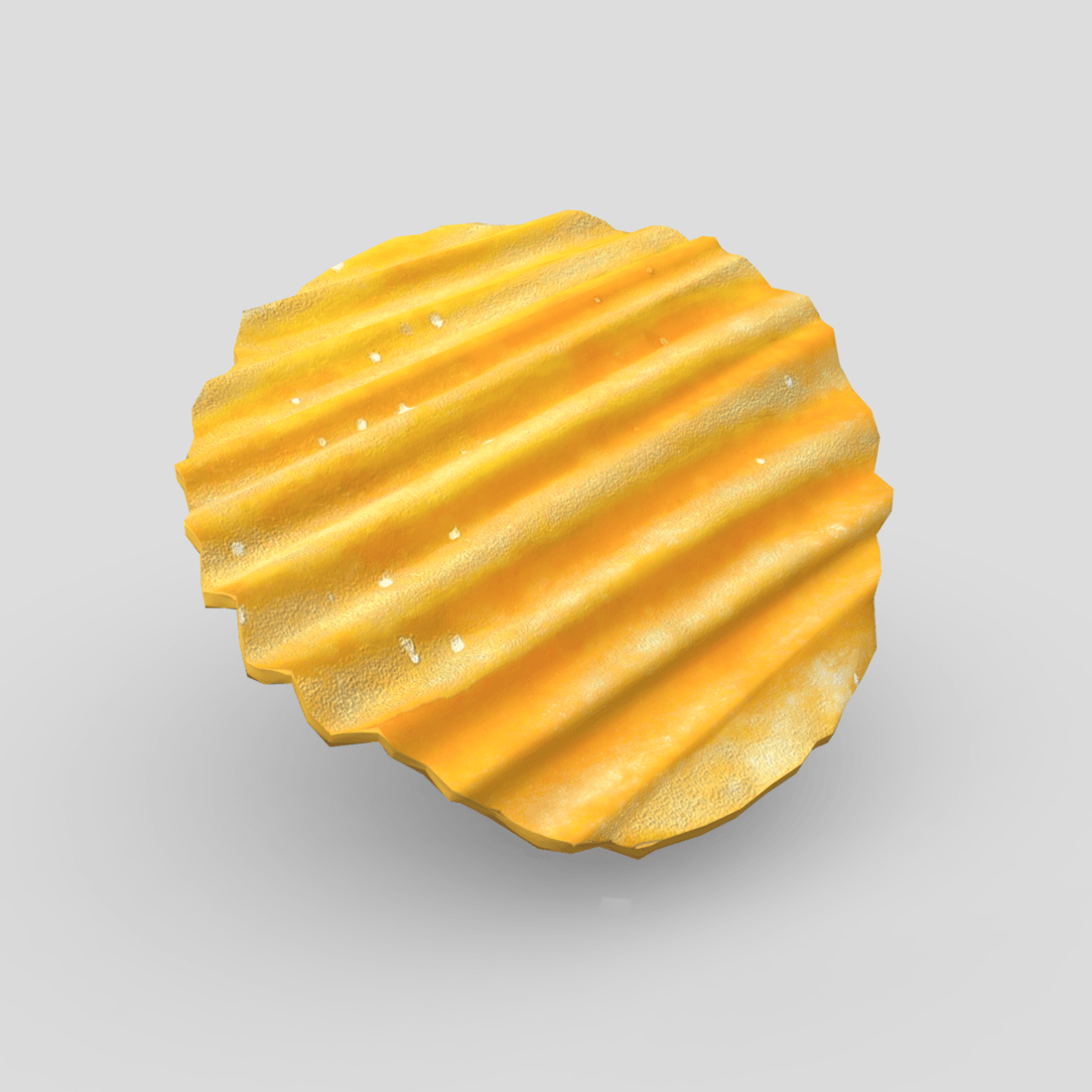 Potato Chip 2 - low poly PBR 3d model
