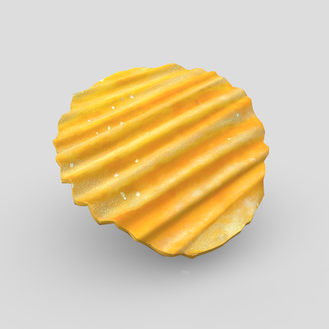 Potato Chip 2 - low poly PBR 3d model