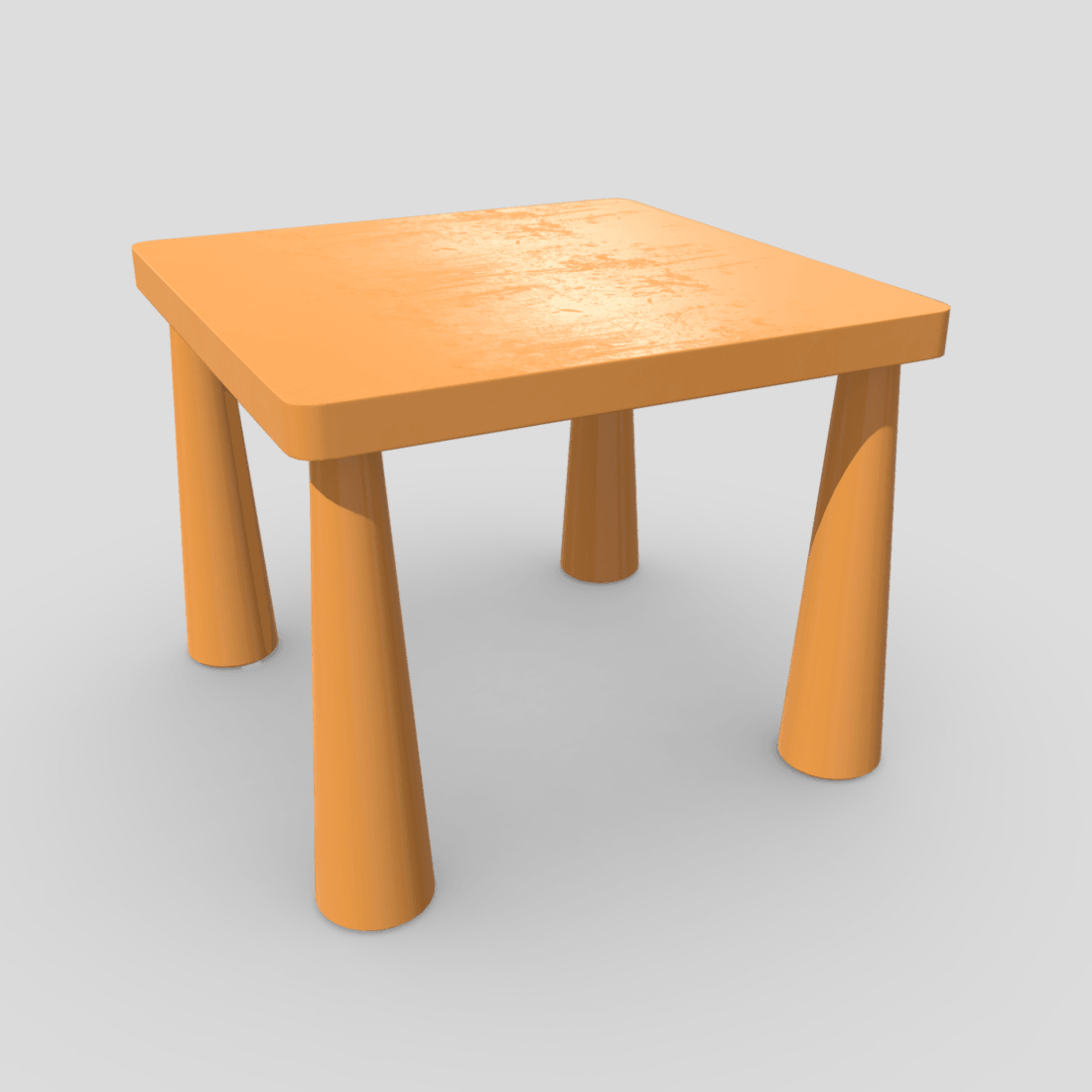 CC0 - Table 6 - low poly PBR 3d model