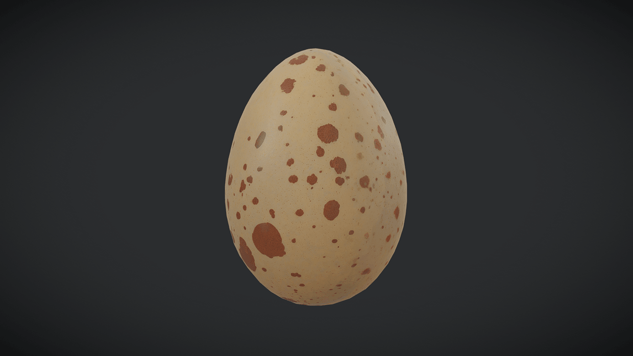 Spotted Egg 2 - Low Poly PBR 3D Model with 4K Textures