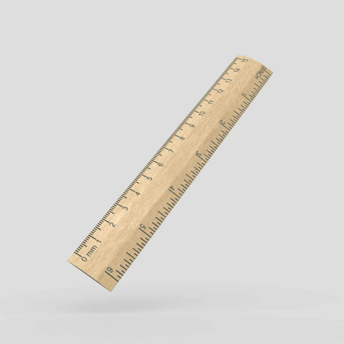 CC0 - Ruler 2 - low poly PBR 3d model