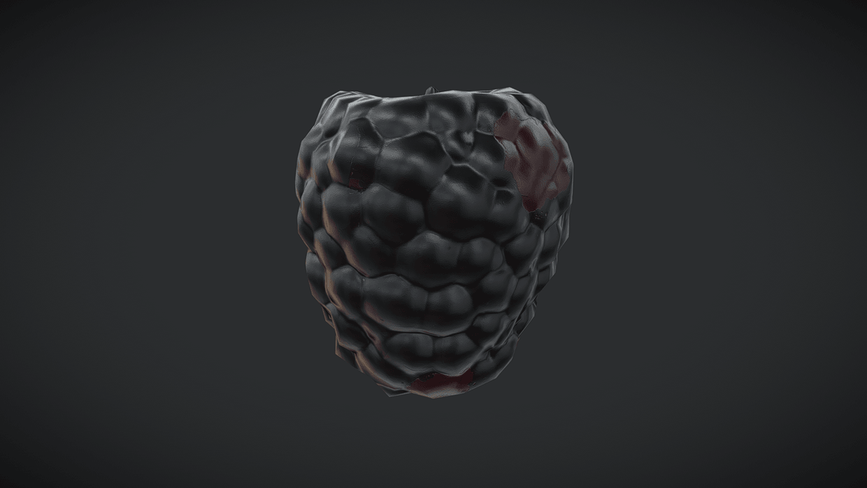 Blackberry - Low Poly PBR 3D Model with 4K Textures