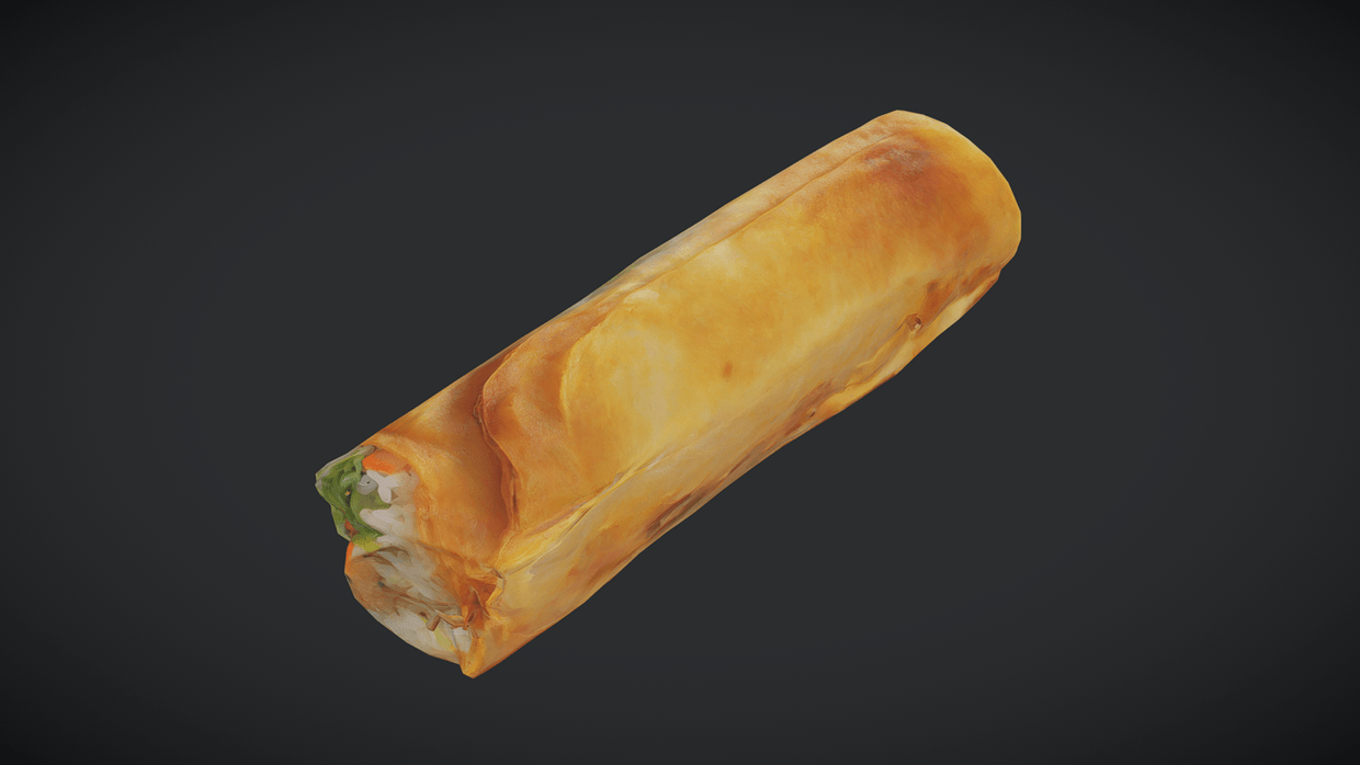 Spring Roll - Low Poly PBR 3D Model with 4K Textures