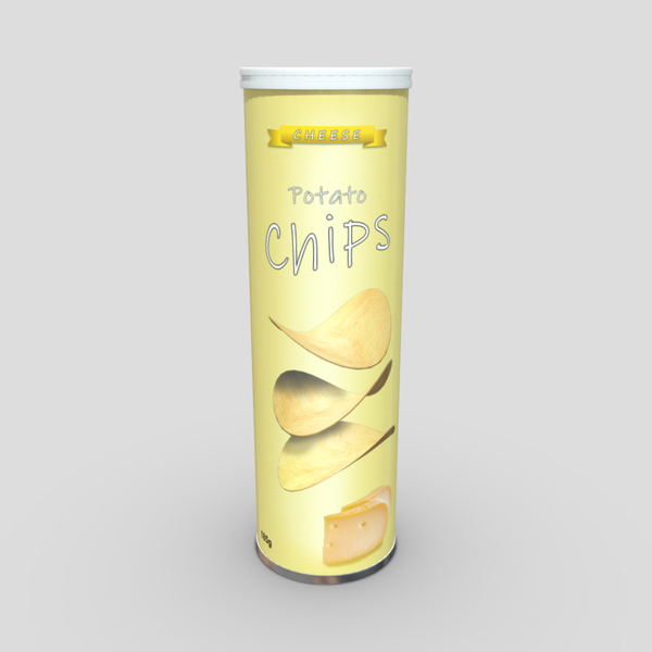 Potato Chips Tube 5 - low poly PBR 3d model